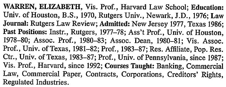 Elizabeth Warren listed as “woman of color” in Harvard student journal ...