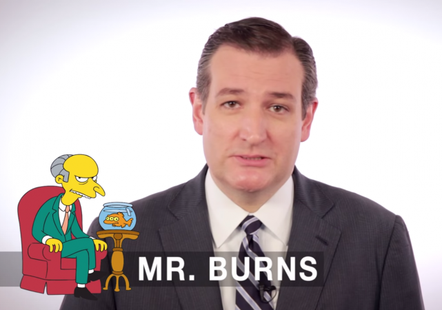 Ted Cruz auditions for The Simpsons | Simpson impressions