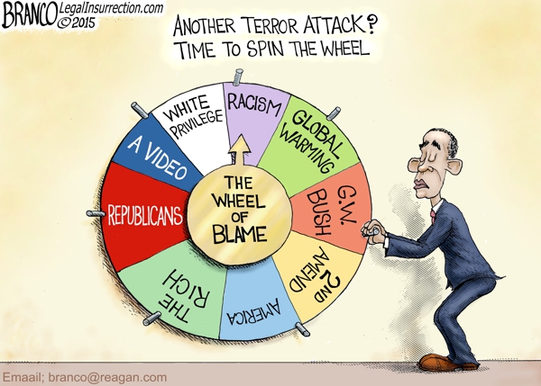 Terror Attack Blame | A.F.Branco | Conservative Cartoons