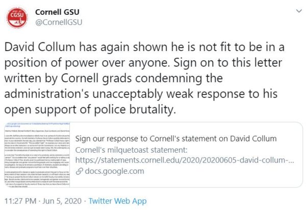 Cornell students demand Chemistry Prof. David Collum be fired for ...