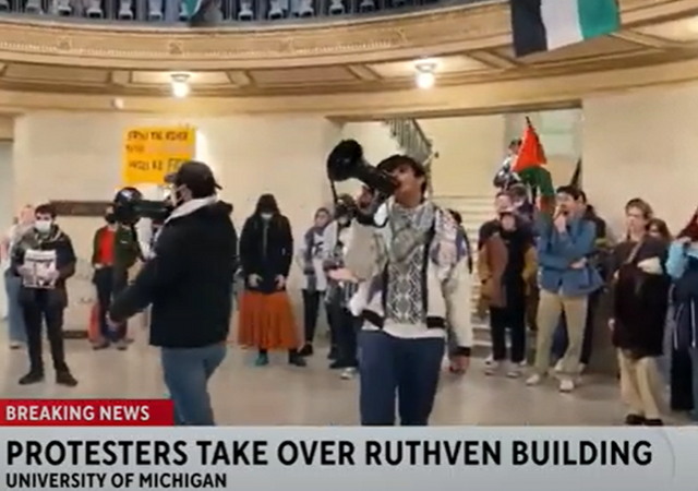 Anti-Israel Protesters Conquer And Occupy U. Michigan Administration ...